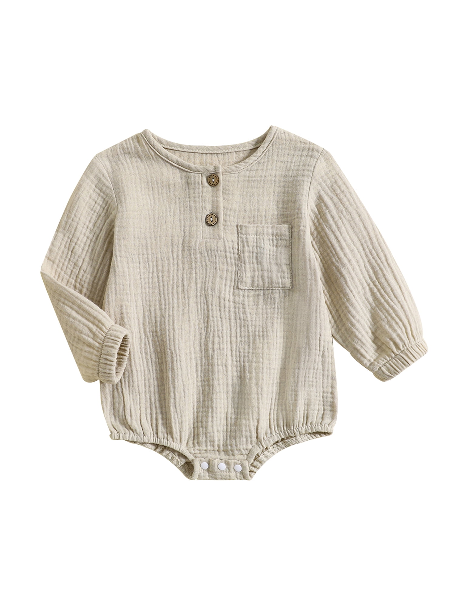 Bagilaanoe Newborn Baby Girl Boy Rompers Long Sleeve Bodysuit 6M 12M 18M 24M Infant Casual One ...