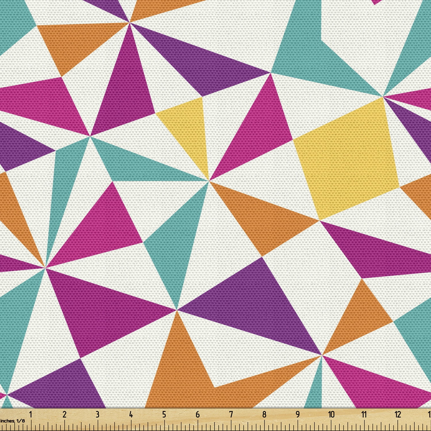 Abstract Sofa Upholstery Fabric by the Yard, Geometric Themed Colorful ...