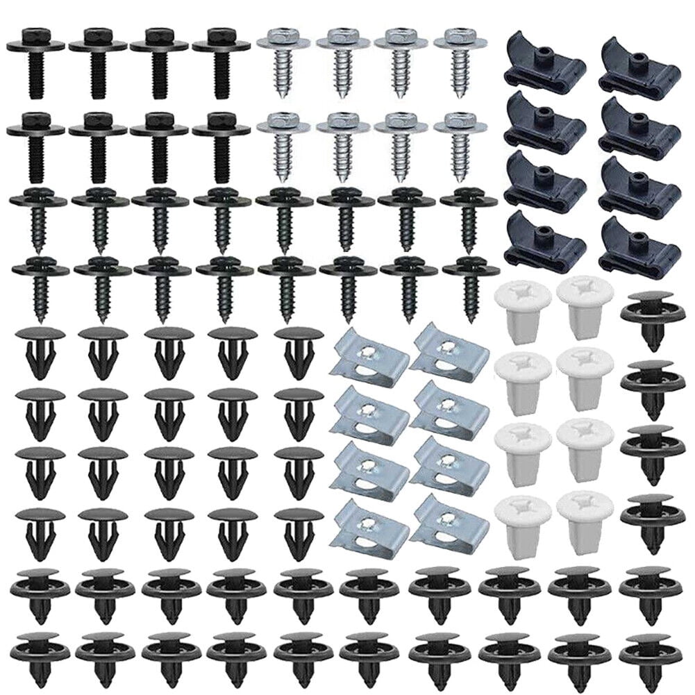 100Pc Under Engine Cover Clips Underbody Mudguard Shield Screws For ...