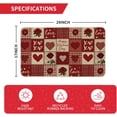 Buffalo Plaid Love Hearts Valentines Doormat,Home Decor Low-Profile ...