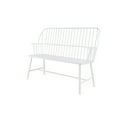 DecMode Metal Outdoor Bench, White - Walmart.com