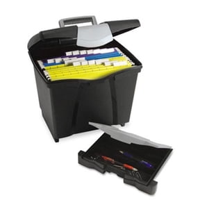 Portable File Box With Drawer, Letter Files, 14" X 11.25" X 14.5 ...