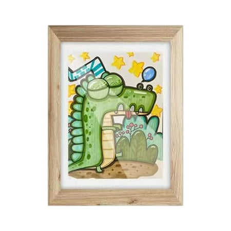 Peggybuy Wooden Art Photo Storage Frames Front Opening Flip for 8inch ...