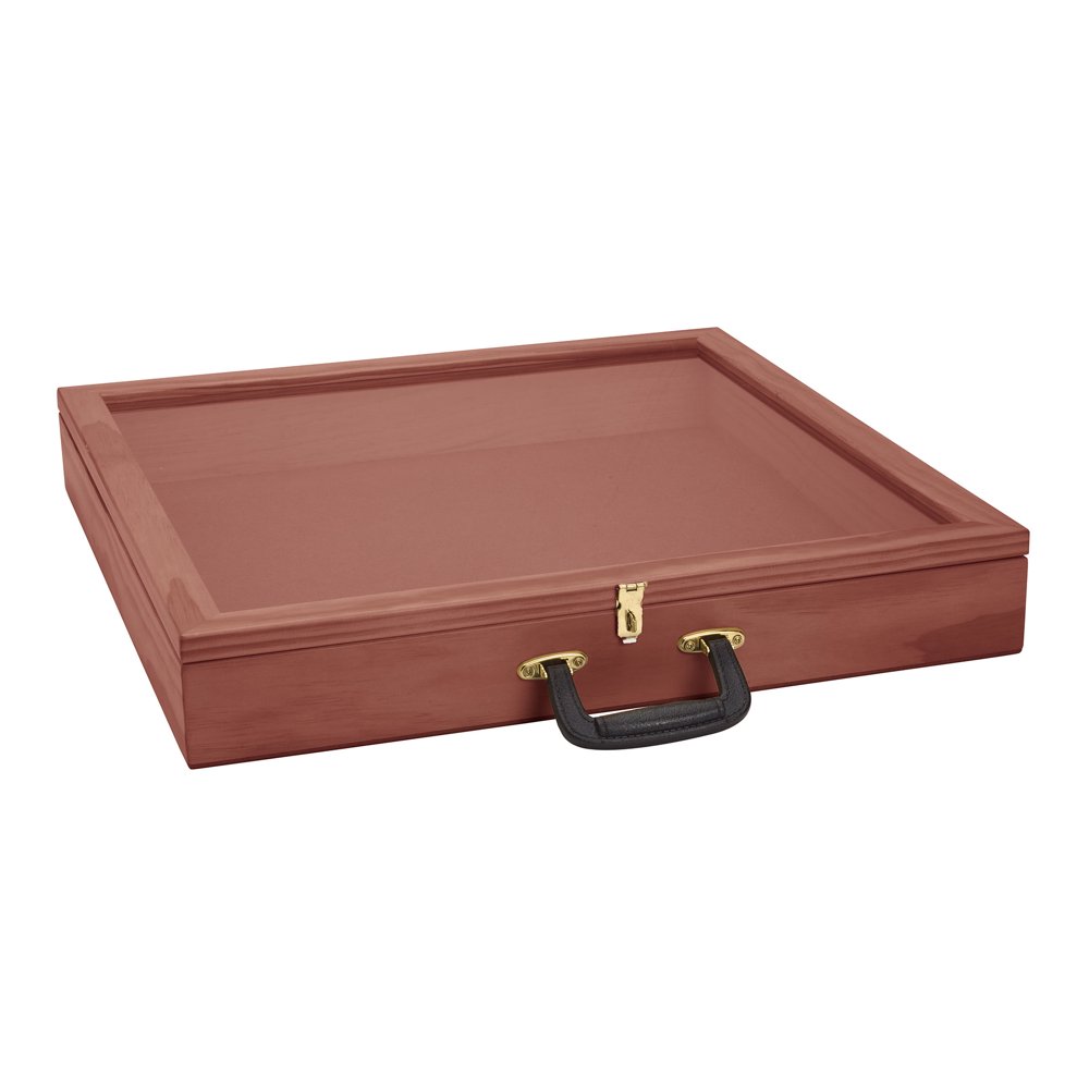 36 inch Portable Cherry Wood Countertop Display Case - 24"W x 36"L x 4 ...
