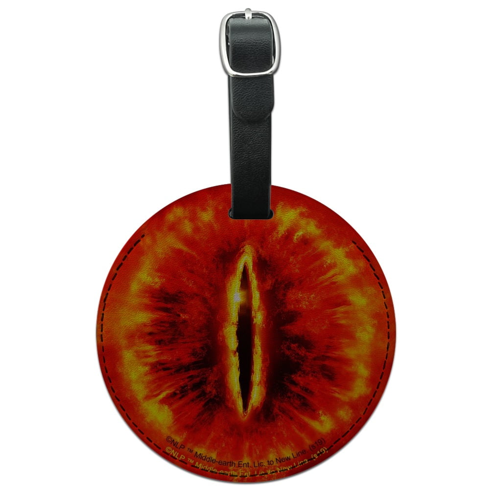 Lord of the Rings Eye of Sauron Round Leather Luggage Card Suitcase ...
