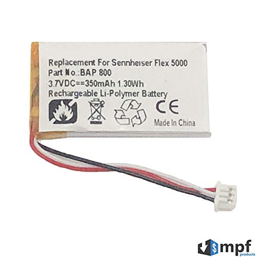 350mAh BAP 800 Battery for Sennheiser Flex 5000, RS 5000, Set 880 ...
