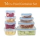 16 Pcs Plastic Food Storage Containers Set With Air Tight Locking Lids - Walmart.com
