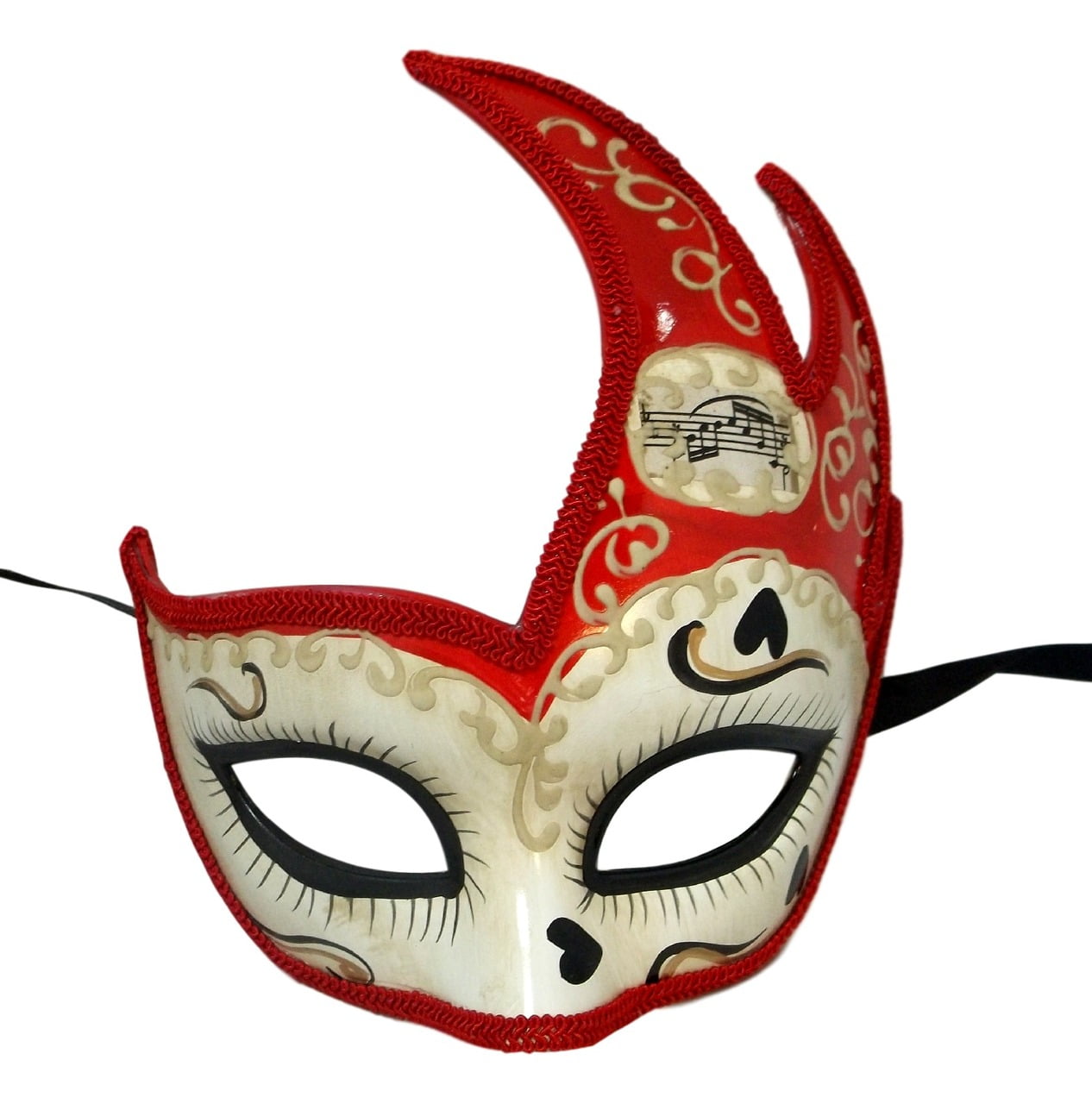 Ivory Red Anime Cat Face Masquerade Mardi Gras Flame Mask - Walmart.com