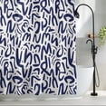 Abstract Scribbles Shower Curtains for Bathroom, Calligraphic Marks ...