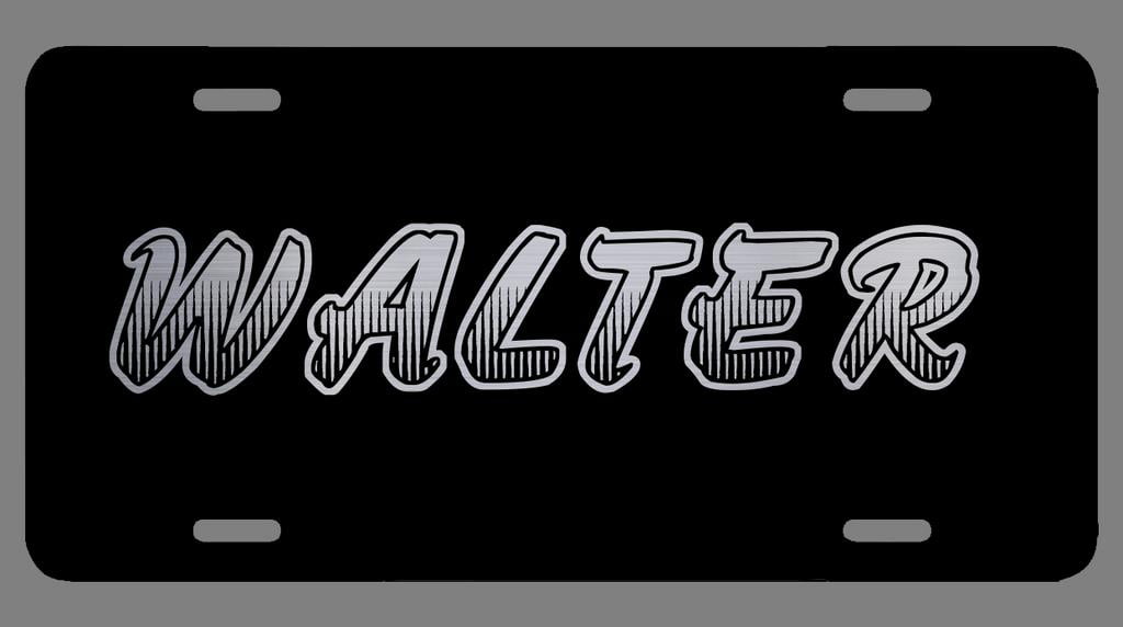 Walter Name Etched Style License Plate Tag Vanity Novelty Metal ...