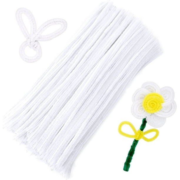 150 Pieces White Pipe Cleaners, Pipe Cleaners Chenille Stem, Craft Pipe ...