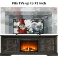 "OKD Farmhouse Electric Fireplace TV Stand, 66"", for TVs up to 75 ...