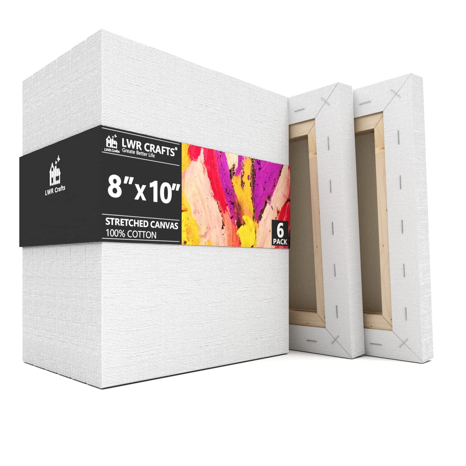 Click here for Lwr Crafts Stretched Canvas 8 X 10 Pack Of 6 Front... prices