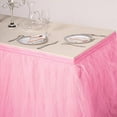 BalsaCircle 17 feet Tutu Multi Layers Tulle Table Skirt Linens Pink ...