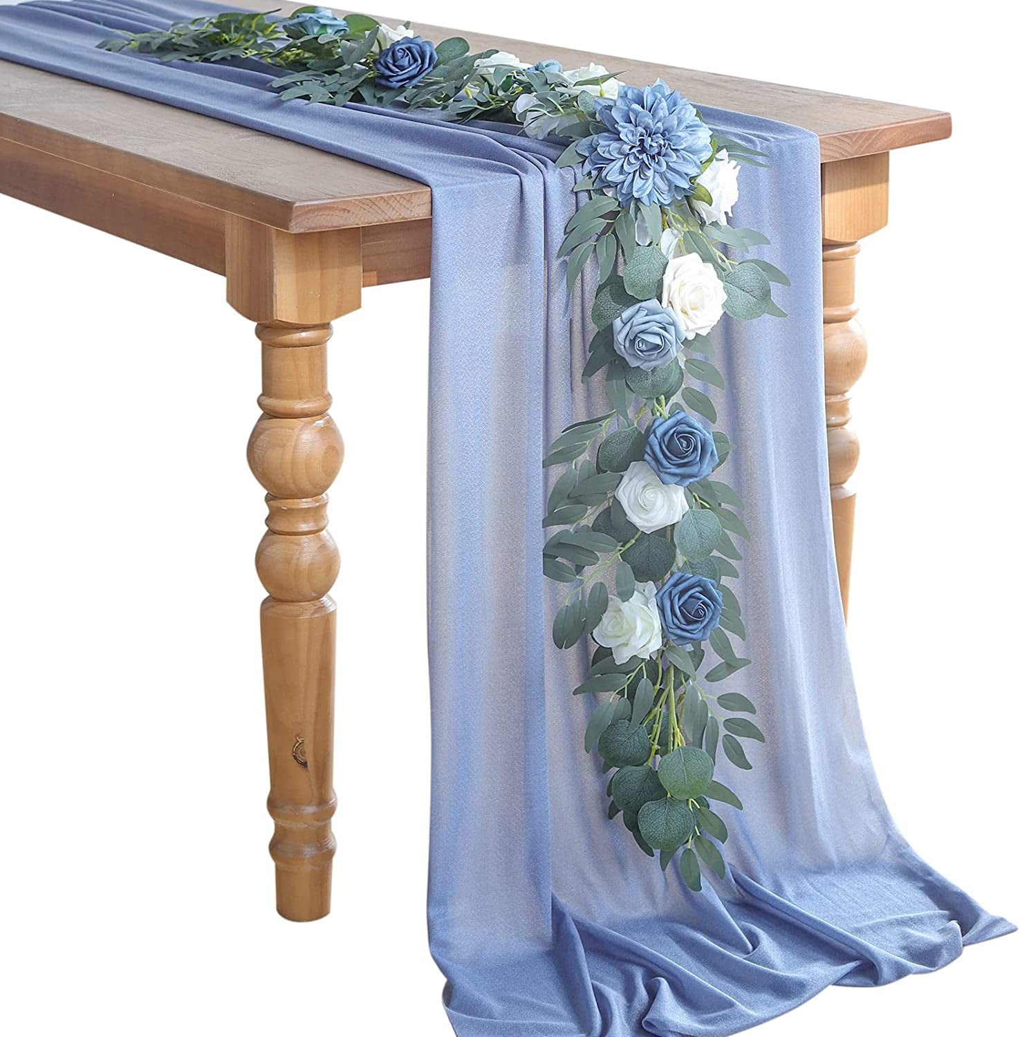 Chiffon Table Runner for Wedding Decorations Rustic Table Runner Sheer ...