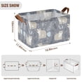 Polar Bear Leaves Pattern Collapsible Storage Bin Open Home Shelf ...