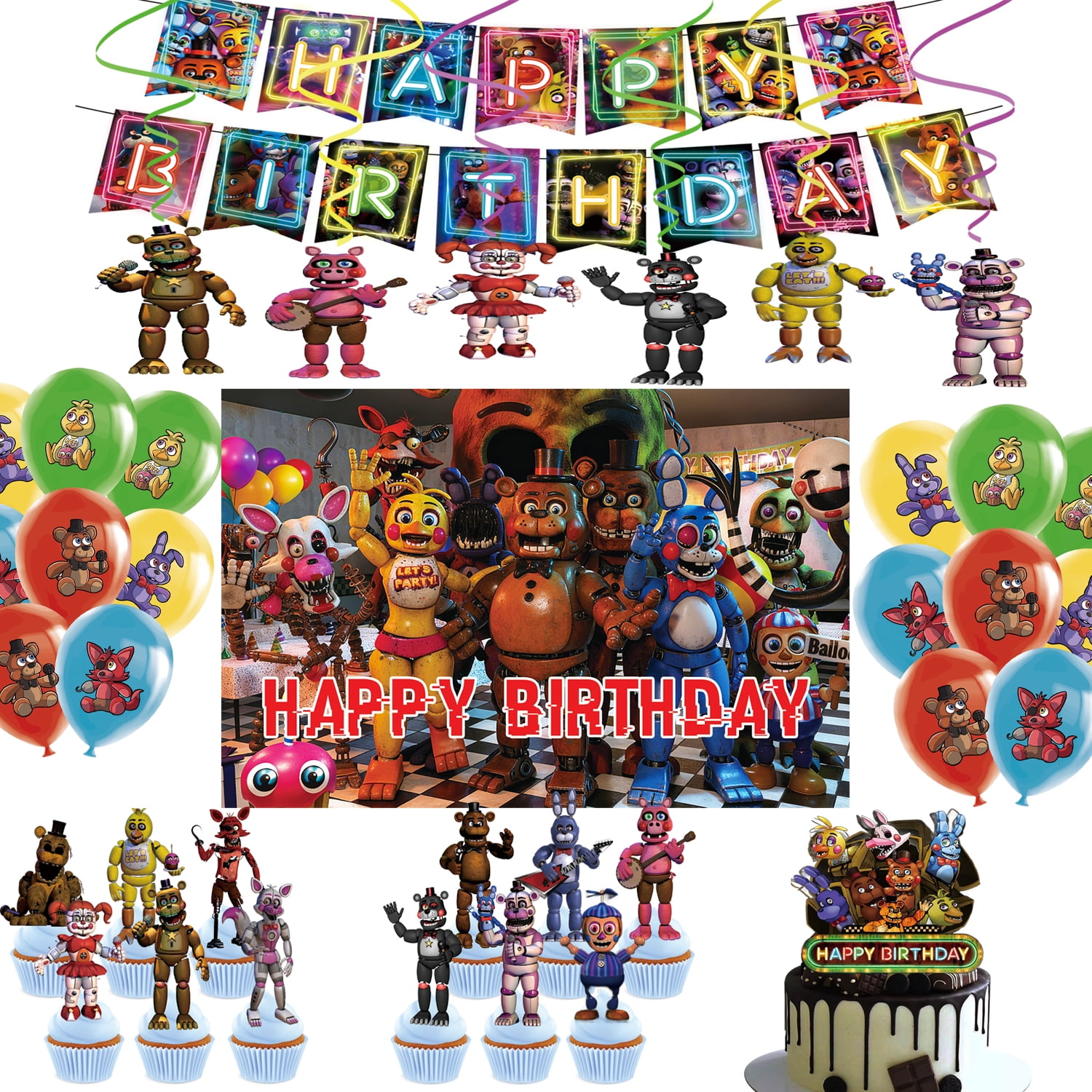 Click here for Keqi Night Freddy Party Decorations Freddys Birthd... prices