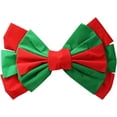 Large Set of 8 Red and Green Felt Christmas Bows for Xmas Tree - 11" X ...