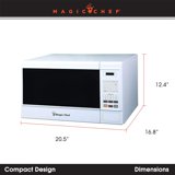 Horno microondas de encimera Magic Chef, pequeño y compacto, 1000 ...