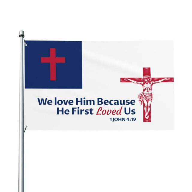 VIVACITE Christian Flag 3x5 Garden Decor Outdoor Patio Decor Front ...