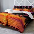 4 Piece Duvet Cover Set Cal king, Beach Sunset Summer Coconut Tree Soft ...