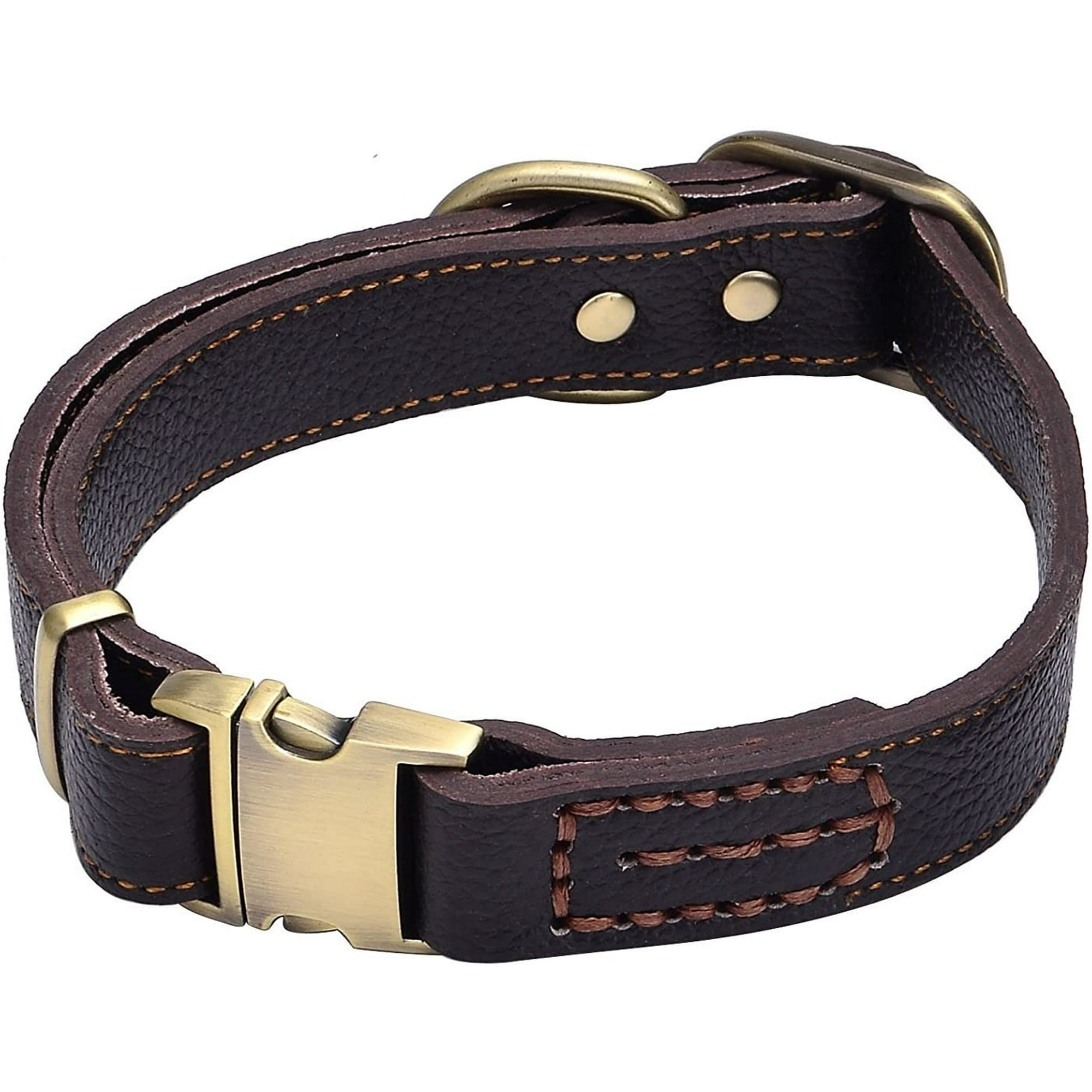 Click here for Frosthike Leather Dog Collar With Quick Release Bu... prices