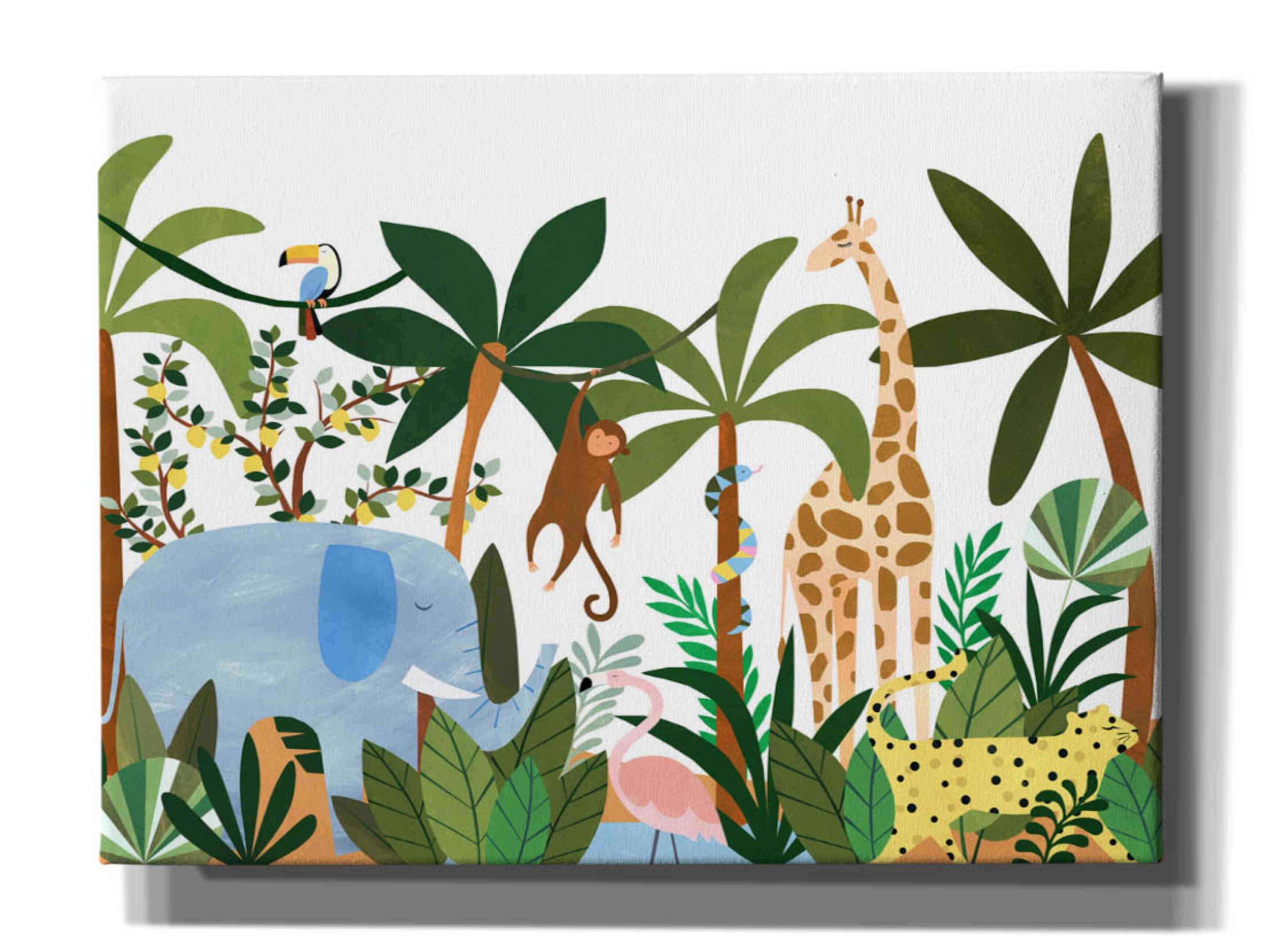 Epic Graffiti 'Jungle' by Emily Kopcik, Canvas Wall Art, 54"x40 ...