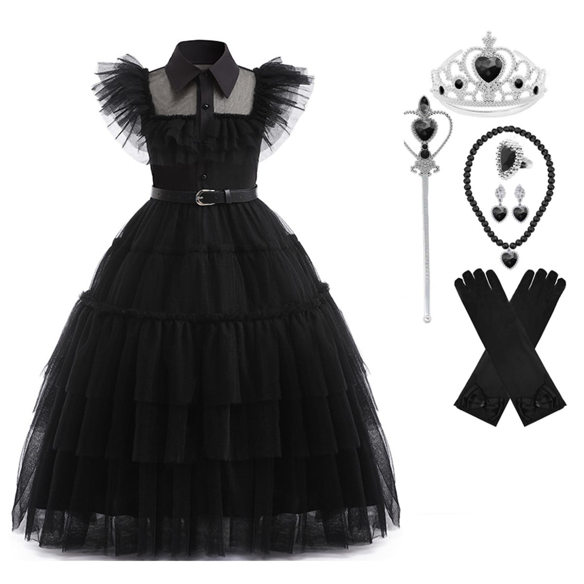 Click here for Hawee Wednesday Addams Costume Girls Addams Dress... prices