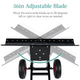 Best Choice Products 36in Hand Snow Pusher w/ 2 Wheels, Adjustable ...