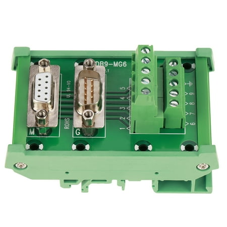 Qiilu DB9-MG6 DIN Rail Mount Interface Module Male / Female Connector ...