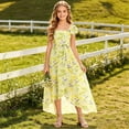 ATOGUTA Party Dresses for Girls High Low Dress Neck Short Sleeve A-Line ...