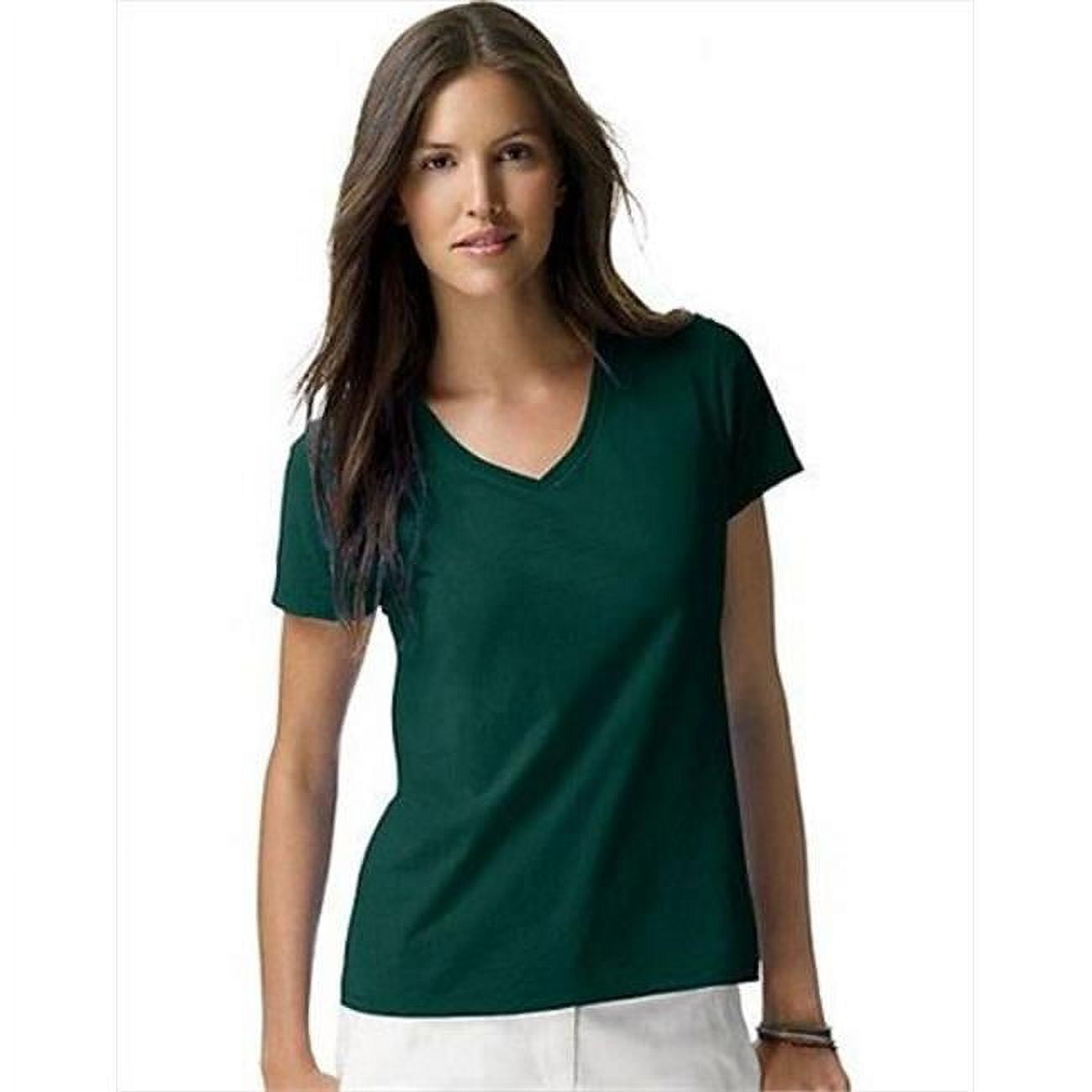 Click here for Hanes S04v Womens Nano-T V-Neck T-Shirt  Deep Fore... prices