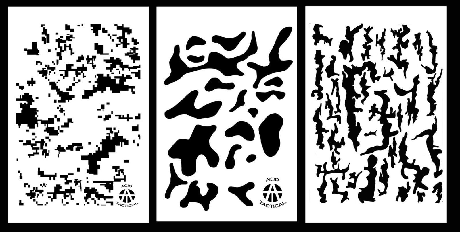 3Pack! Vinyl Airbrush Painting Camo Stencils 14" - Digital Tree Bark ...