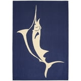 Garland Rug Marlin Indigo/Ivory 5'x7' Indoor Area Rug - Walmart.com