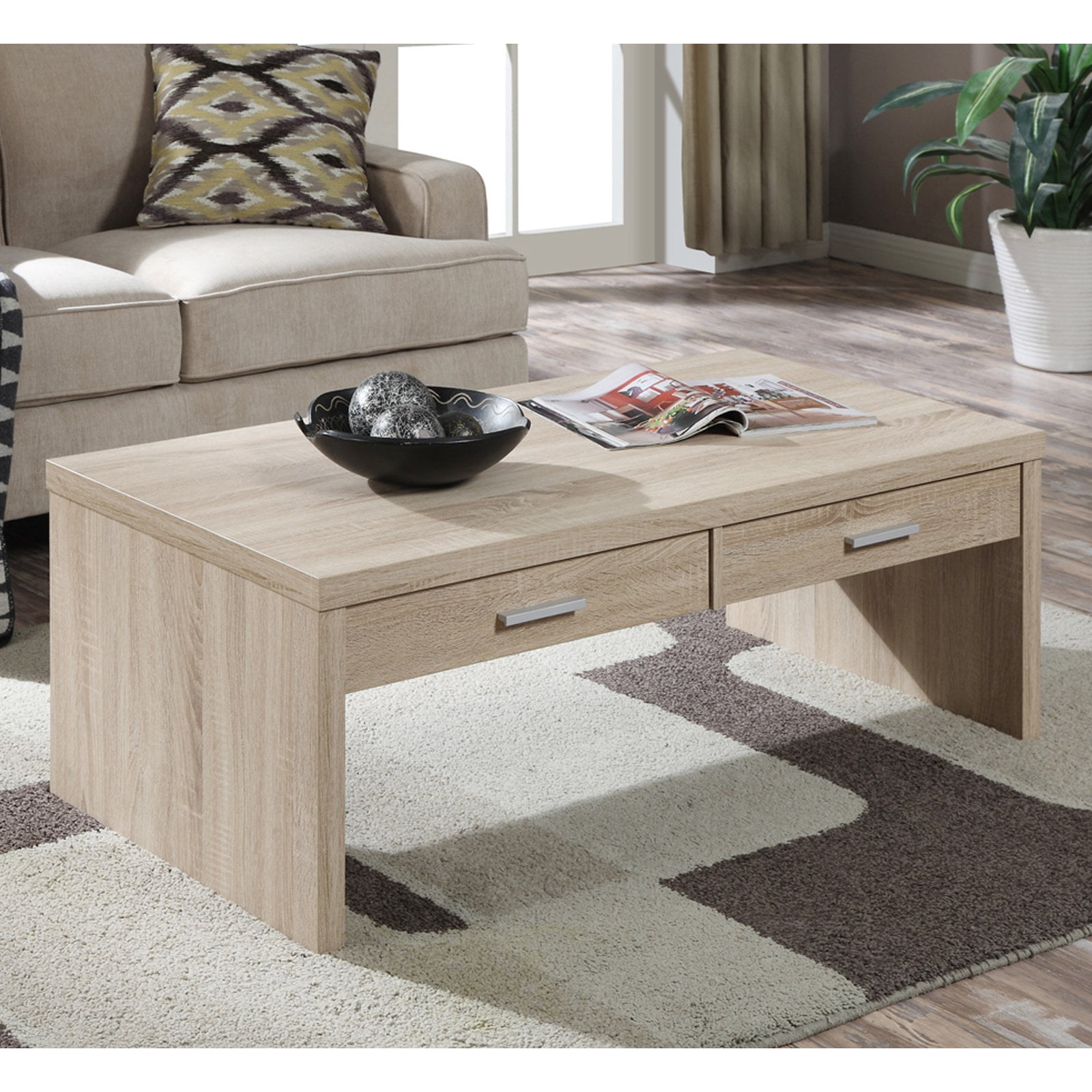 Convenience Concepts Key West Coffee Table, Weathered White - Walmart.com