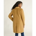 Time & Tru Women's Faux Wool Button Front Coat, Water-Resistant, Sizes ...