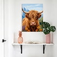 Canvas Wall Art Rustic Brown Cow Canvas Art Print Farmhouse Animal ...