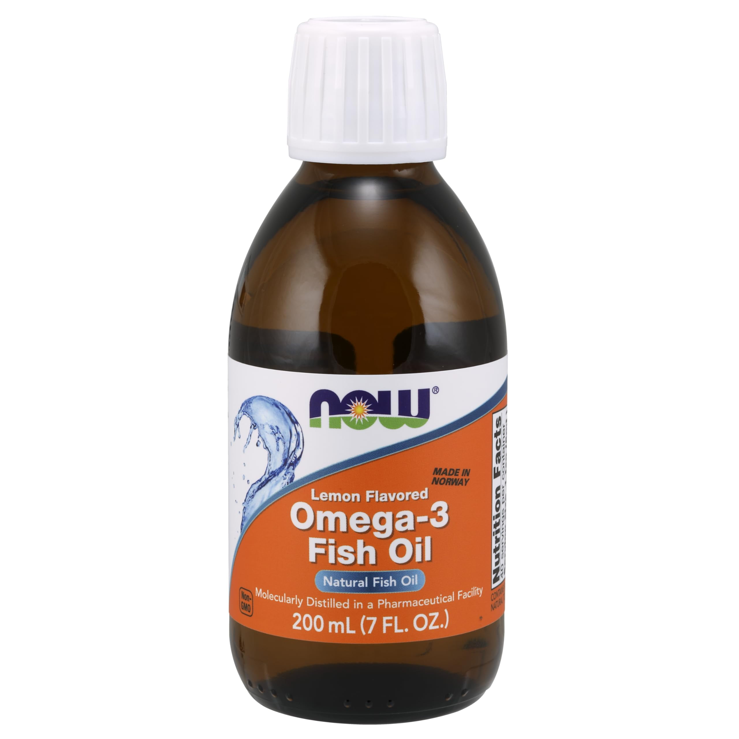Aceite de pescado líquido Supplement NOW Omega-3 207 ml con sabor a ...