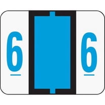 Smead Numerical End Tab File Folder Labels, 6, 1 x 1.25, White, 500 ...