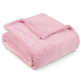PAVILIA Light Pink Throw Blanket for Couch, Twin Bed, Soft Fleece ...