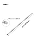 10Pcs 304 Stainless Steel Round Rod, 2mm Diameter Length 250mm Metal ...