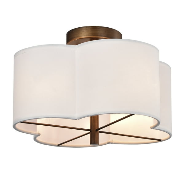 Polst Antique Copper 4-Light Clover Semi-Flush Ceiling Lamp - Walmart.com