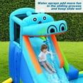 Costway Inflatable Kids Hippo Bounce House Slide Climbing Wall Splash ...