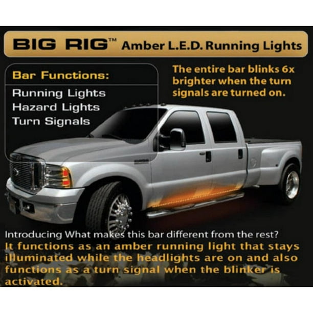 Recon 62" Big Rig LED Running Light Kit (Amber) - 26414 - Walmart.com