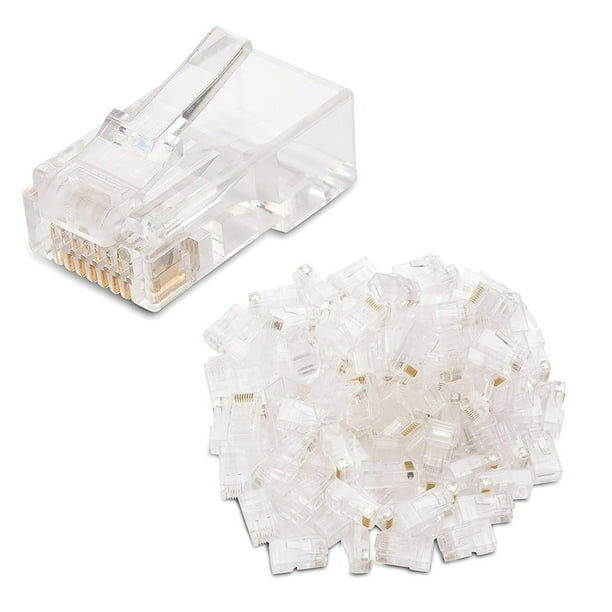 Cable Matters 100-Pack Cat 6 / Cat6 RJ45 Modular Plugs (RJ45 Plugs) for ...