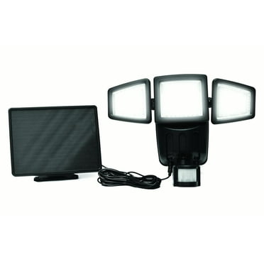 Maxsa Motion-Activated Solar Led Security Flood Light, Black, 44641 ...