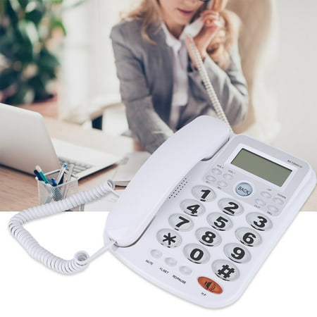 Corded Phone With Answering Machine, LCD Display Corded Phone With ...