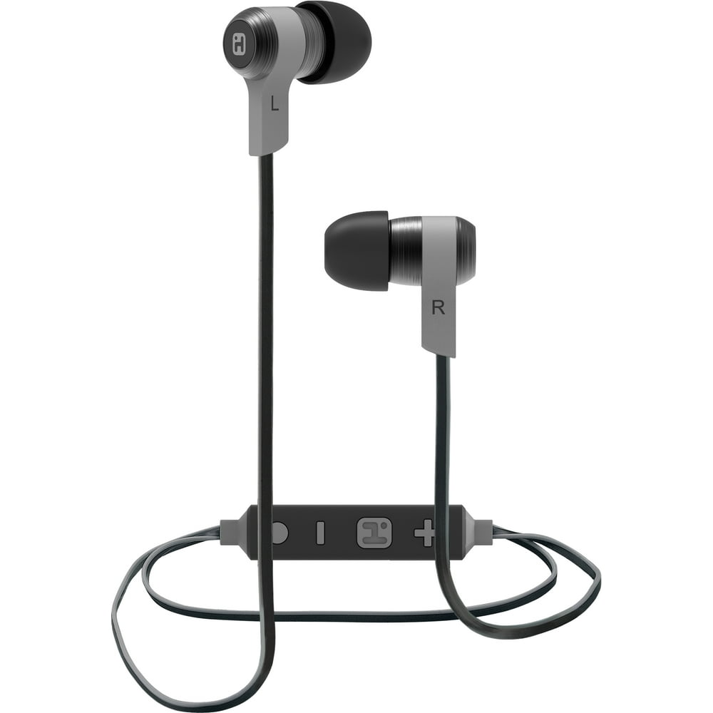 iHome iB39 Wireless Bluetooth Metal Earbuds with Mic - Gun Metal ...