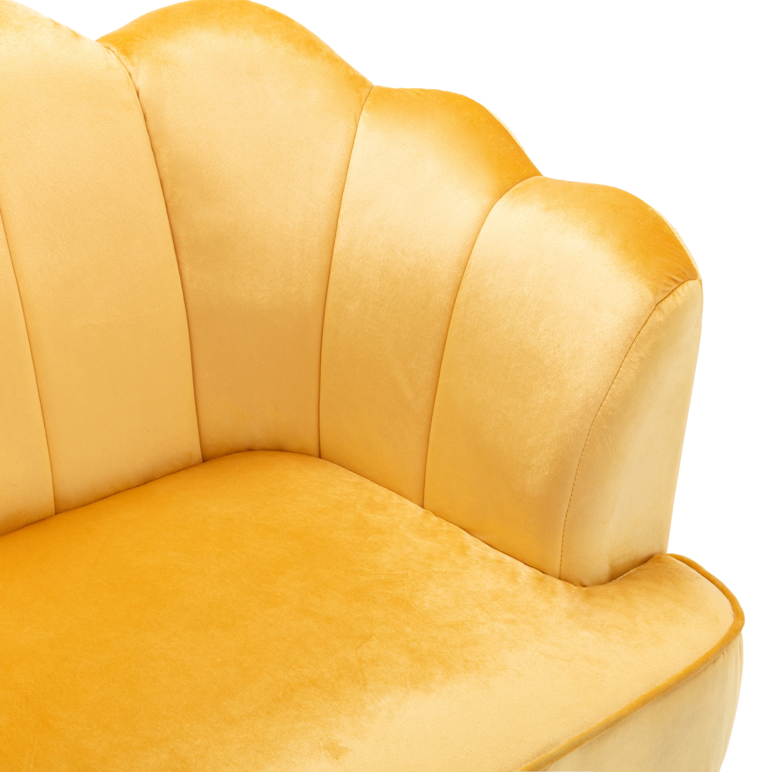 Buy Ohnstad Modern Glam Velvet Channel Stitch 3 Seater Shell Sofa ...