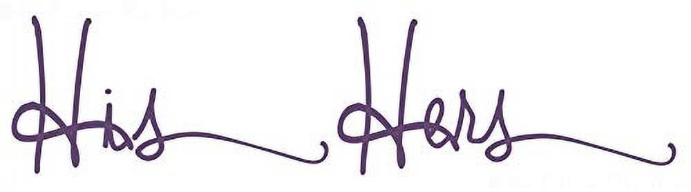 Master Bedroom Décor His Hers Cursive Wall Decals Bathroom Stickers ...